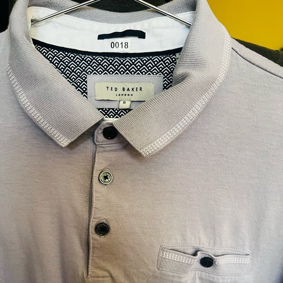 Ted Baker | Shirts | Ted Baker Mens Light Gray Polo Shirt | Poshmark